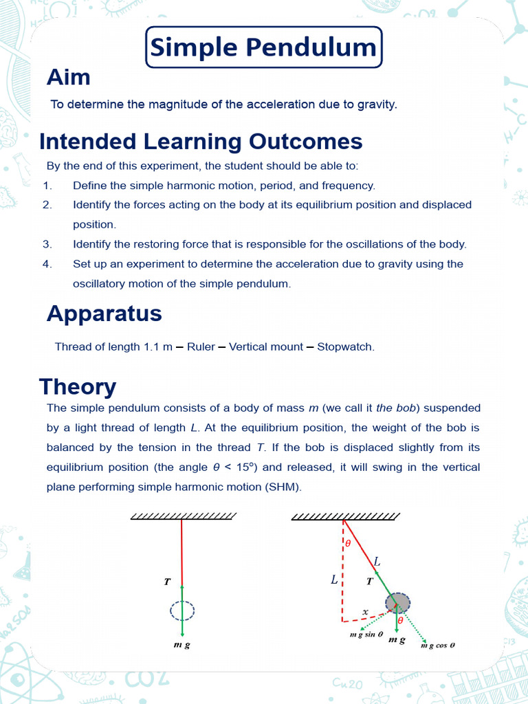 PHY Simple Pendulum PDF English | PDF | Pendulum | Oscillation