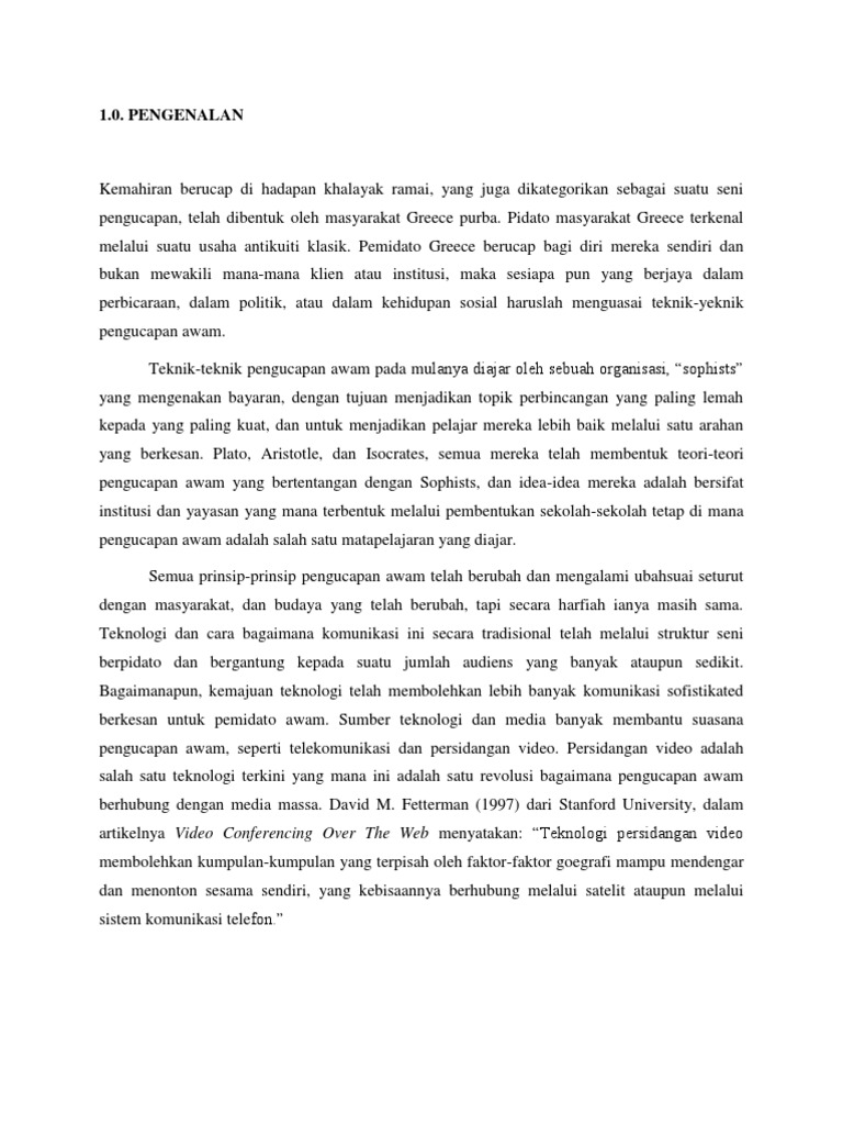 Contoh Teks Pengucapan Awam Ringkas | PDF | Ilmu Sosial | Sains ...