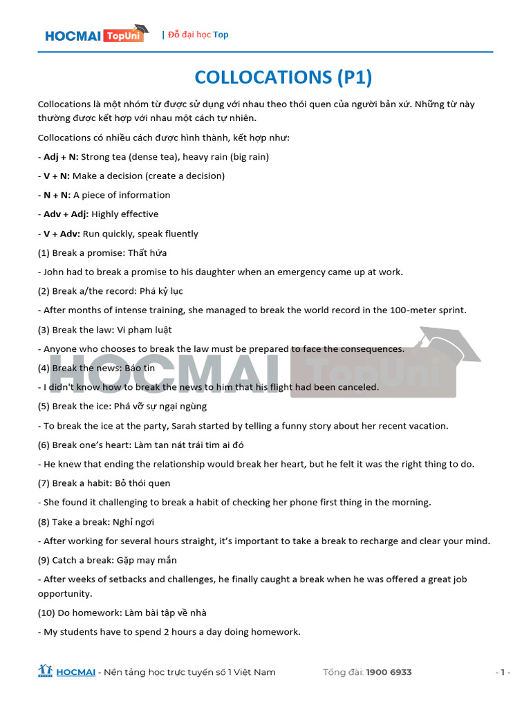 TopUni Nen Tang Collocation 1 PHT | PDF
