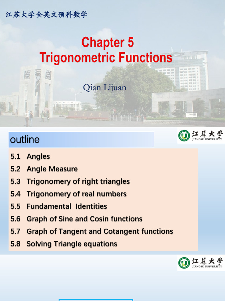 Chapter 5-Trigonometric Functions_260110_013010 | PDF | Angle ...