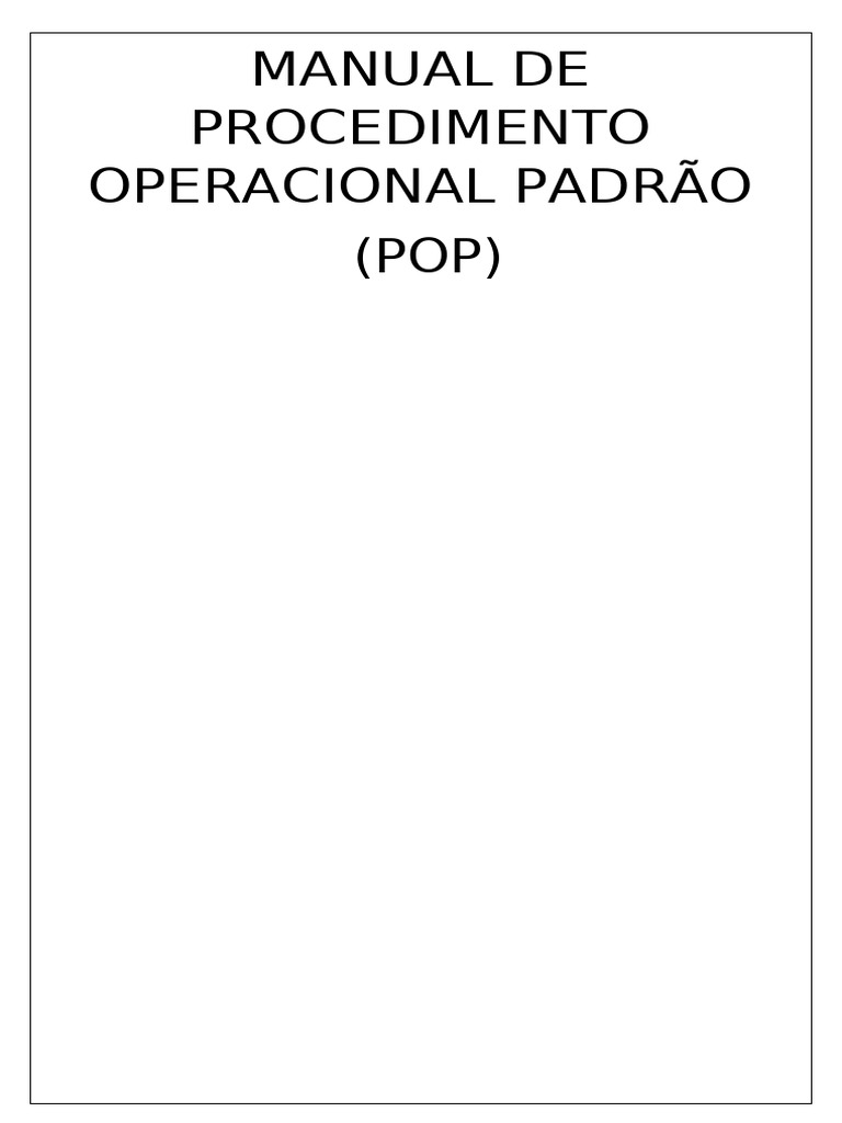 Manual de Procedimento Operacional Padrão Farmácia | PDF | Farmacêutico ...