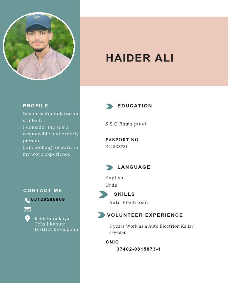 Haider Ali CV | PDF