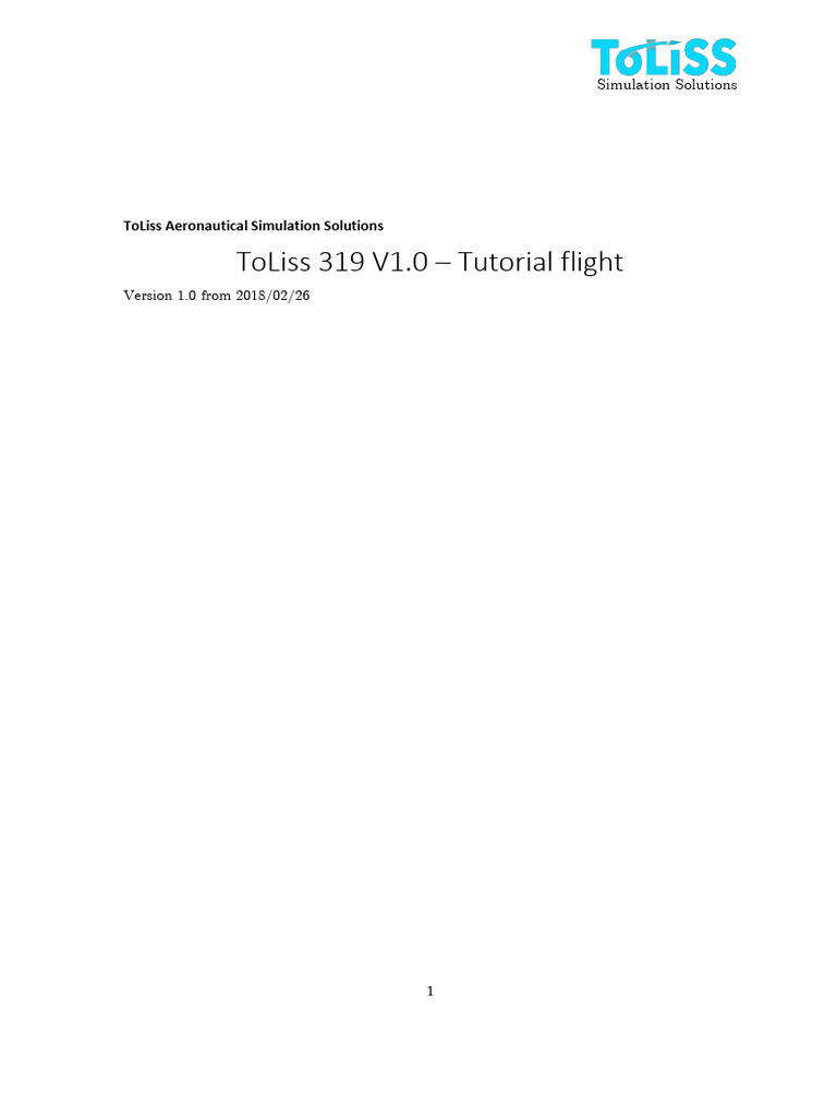 ToLiss 319 V1.0 Tutorial | PDF | Simulation | Aerospace