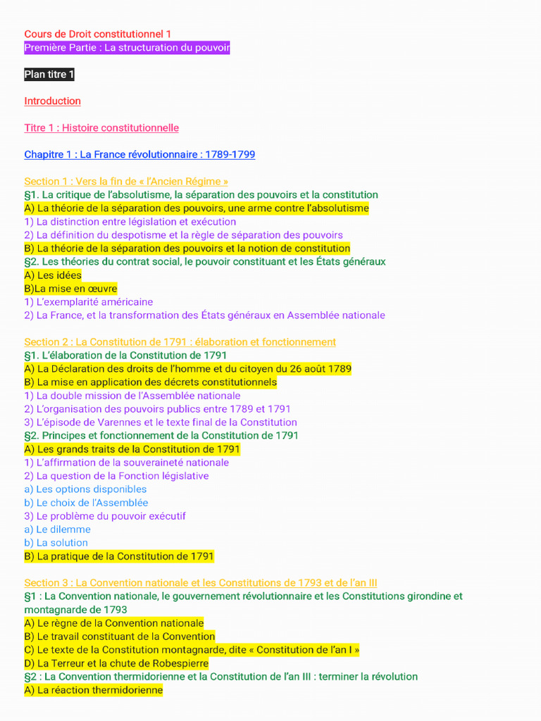 Droit Constit Cours Complet - 251117 - 172419 | PDF