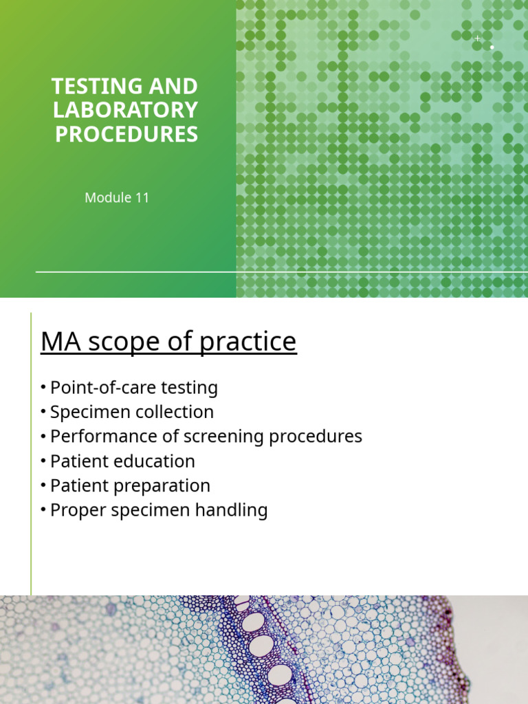 MA Testing and Laboratory Procedures Module 11 - Tagged (1) | PDF ...