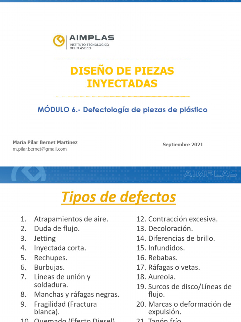 Módulo 6 - Defectología de Piezas de Plástico | PDF | Soldadura ...