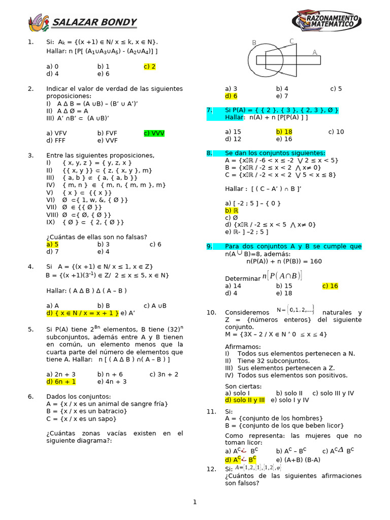 Raz. Matematico 05 | PDF
