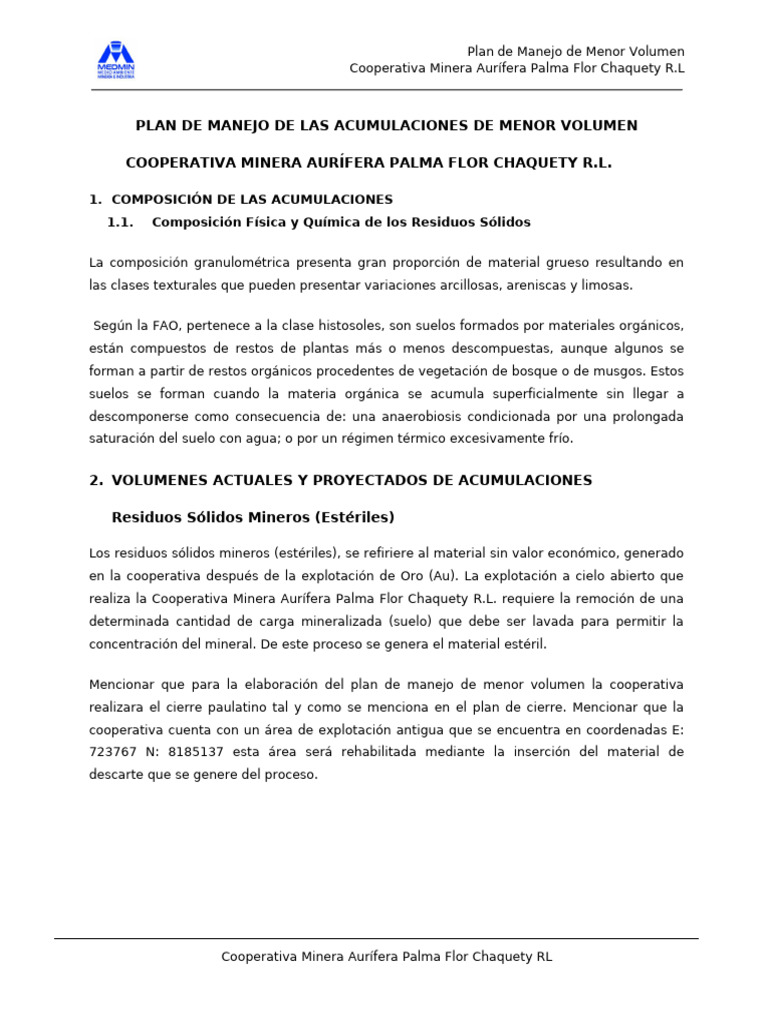 Plan de Acumulación de Menor Volumen | PDF | Suelo | Agua