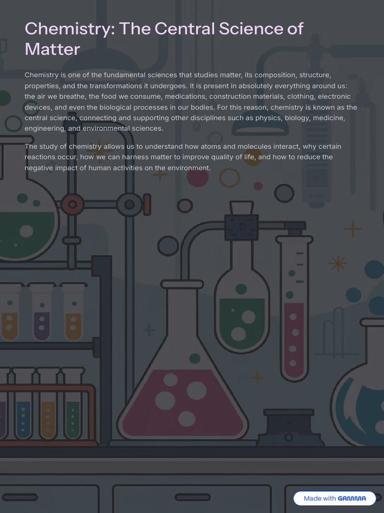 Chemistry the Central Science of Matter | PDF | Acid | Chemical Bond