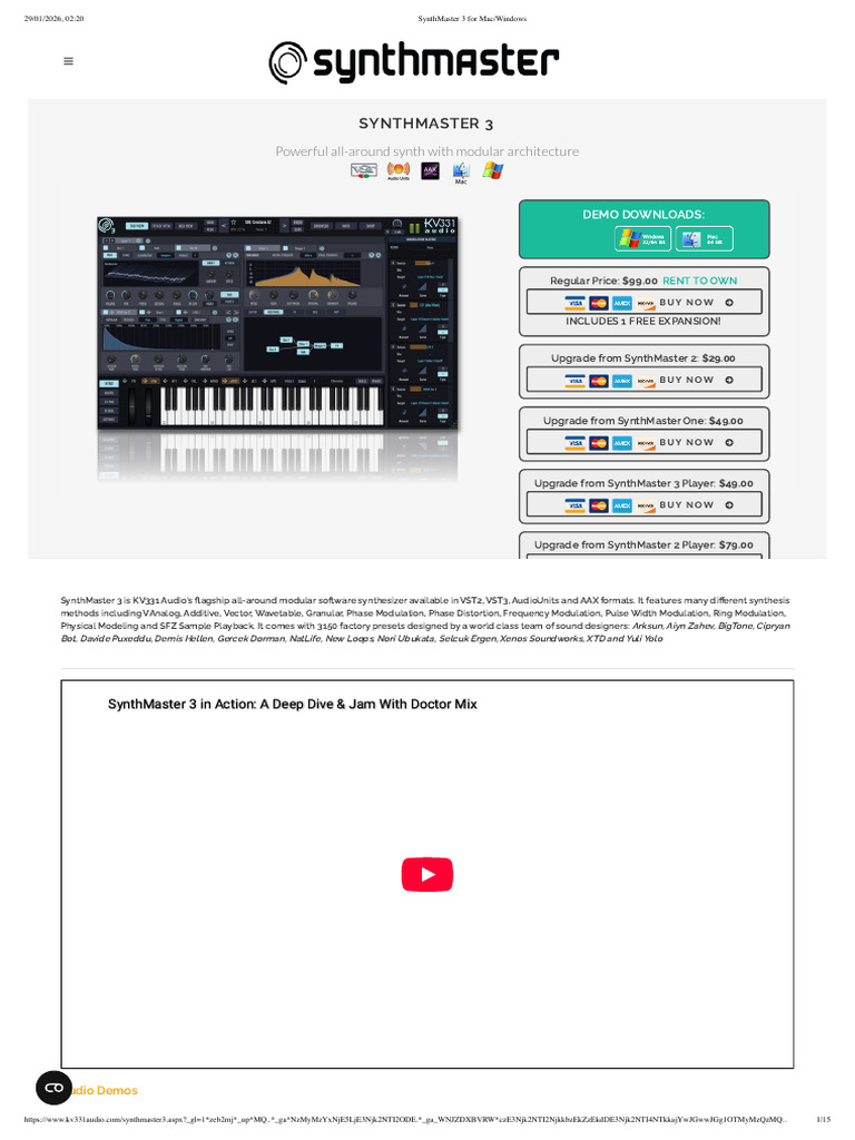 SynthMaster 3 - Manual | PDF | Synthesizer | Electronic Oscillator
