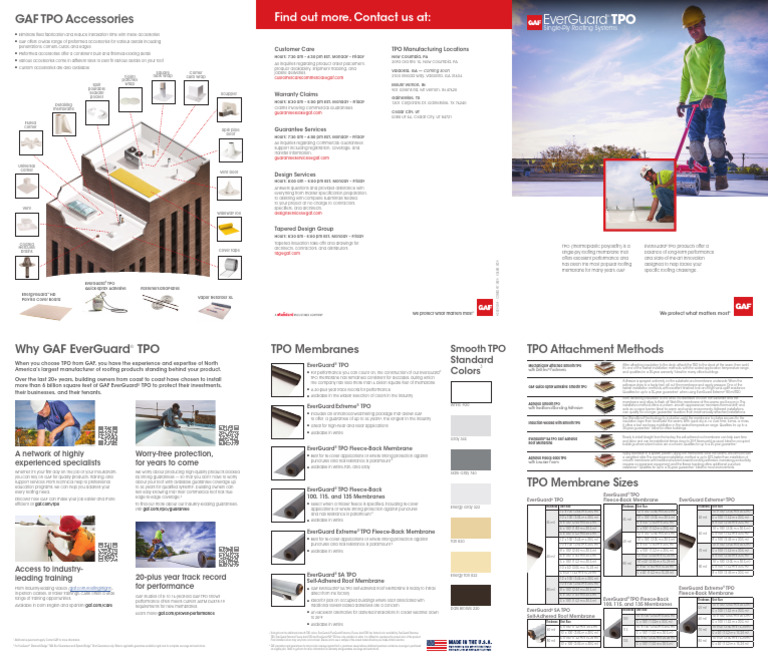 Everguard Tpo Brochure Comeg417 | PDF | Adhesive | Building Insulation