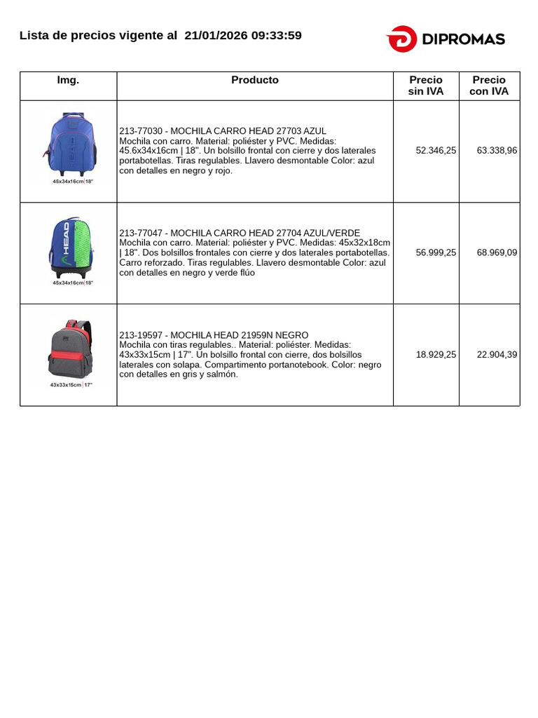 Mochilas - Hea | PDF