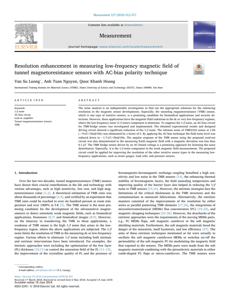 Resolution Enhancement in Measuring Low-frequency Magnetic Field of ...