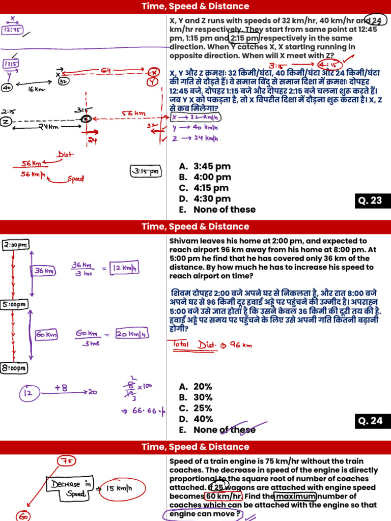 Time Speed and Distance - 05 | PDF