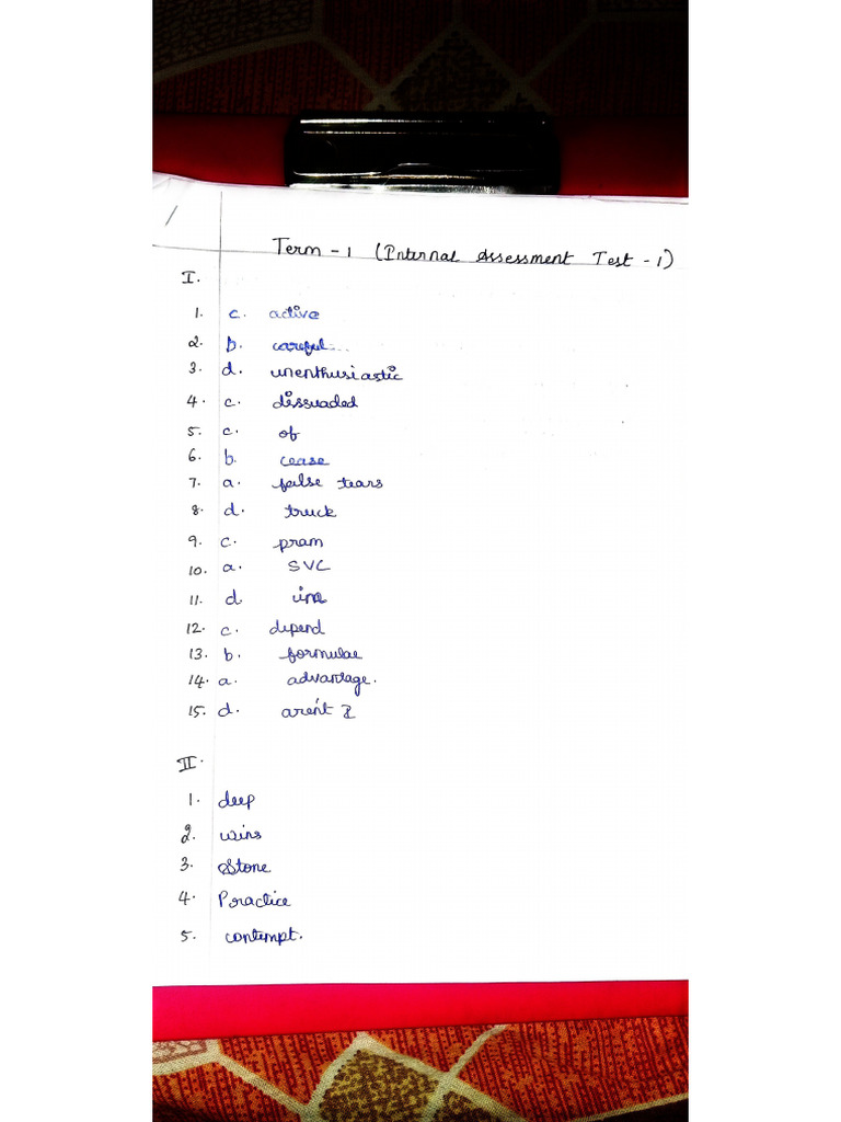 English Assessment Class 12 | PDF