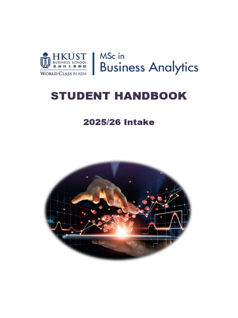 HKUST MSBA Student Handbook - 2025-26) - Clean | PDF | Academic ...