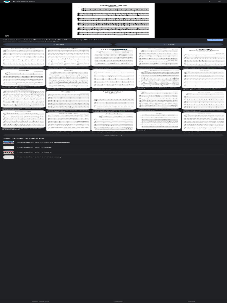 Inter Steller Paino Notes - Google Search | PDF