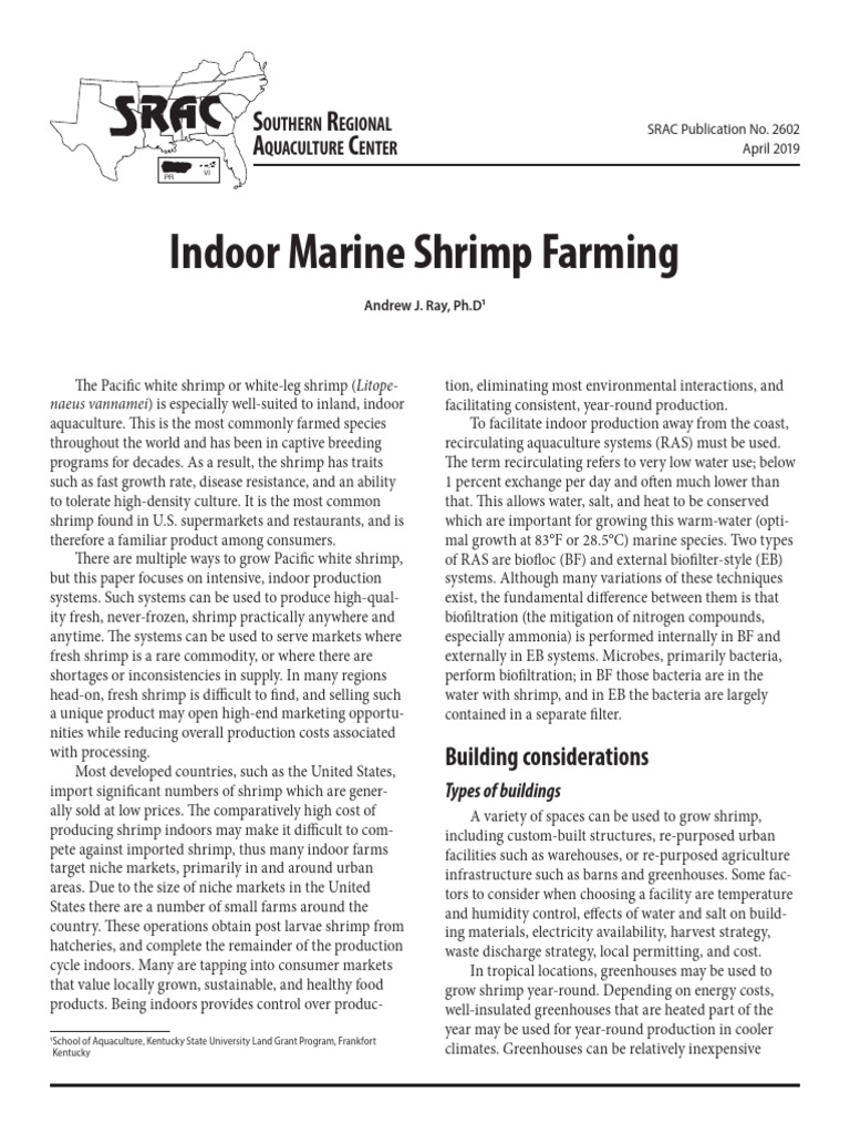 2602 Indoor Marine Shrimp Farming | PDF | Water | Soil