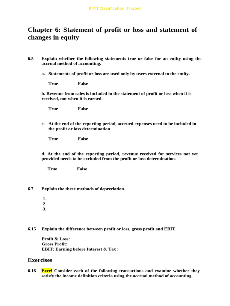 Ch06 Artefacts Template | PDF | Expense | Gross Income