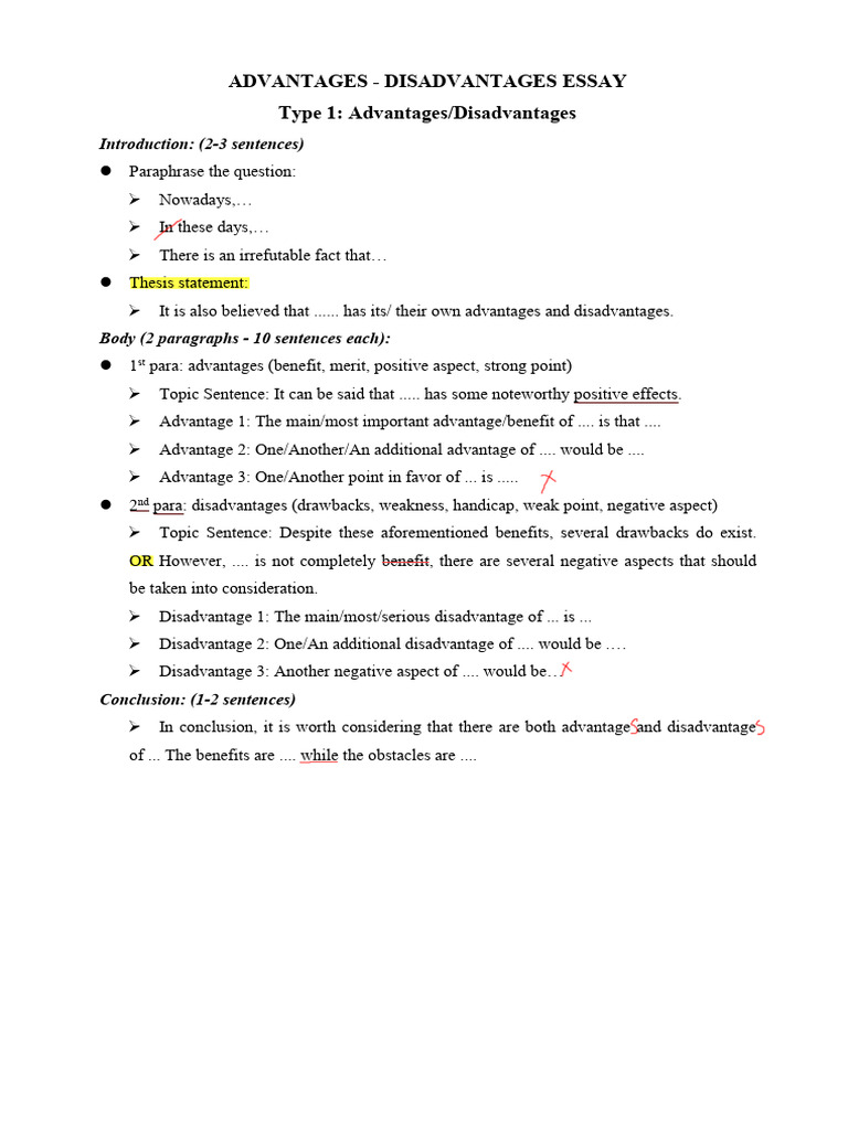 4. Advantages-Disadvantages essay (1) | PDF