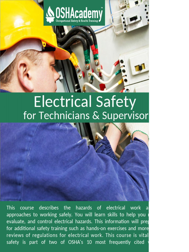 715 TEST PRATIQUE-Electrical Safety For Technicians & Supervisors | PDF ...