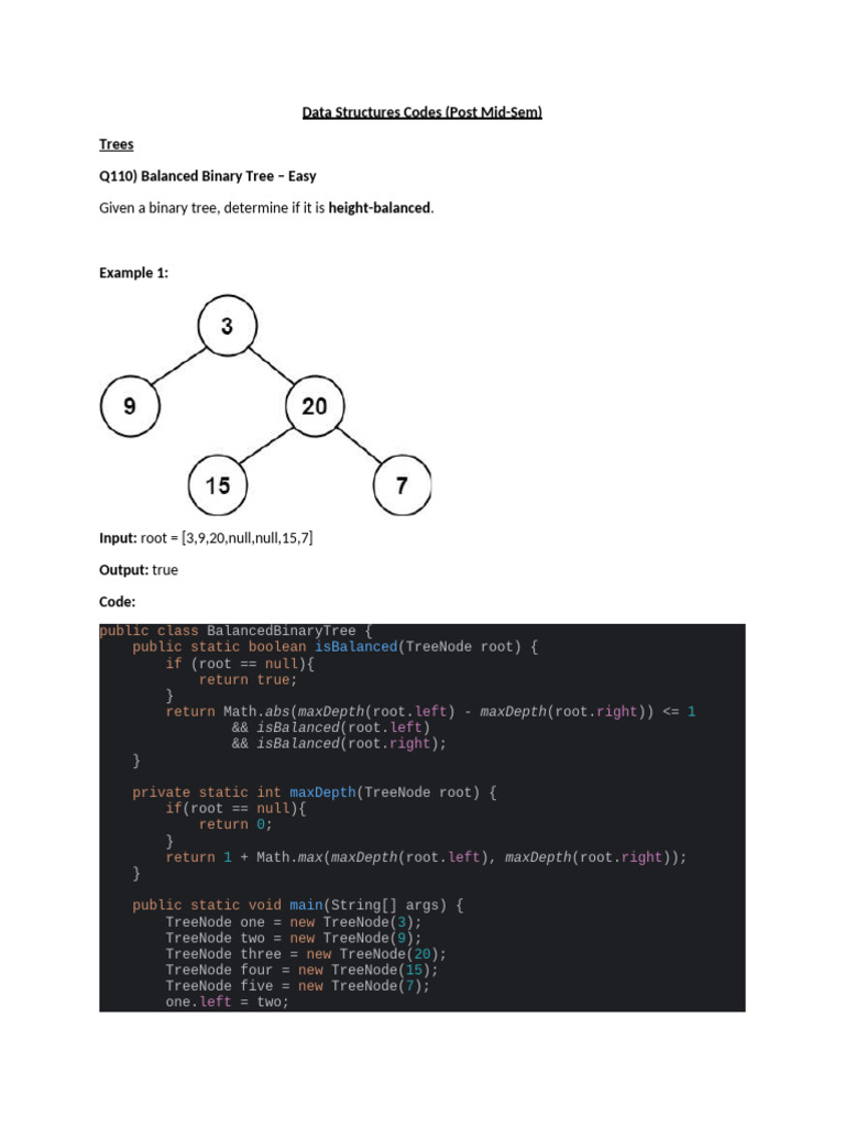 Data Structures Codes (Post Mid-Sem) | PDF | Integer (Computer Science ...
