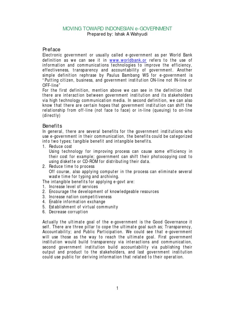 Indonesia at IAIS | PDF | E Government | Business