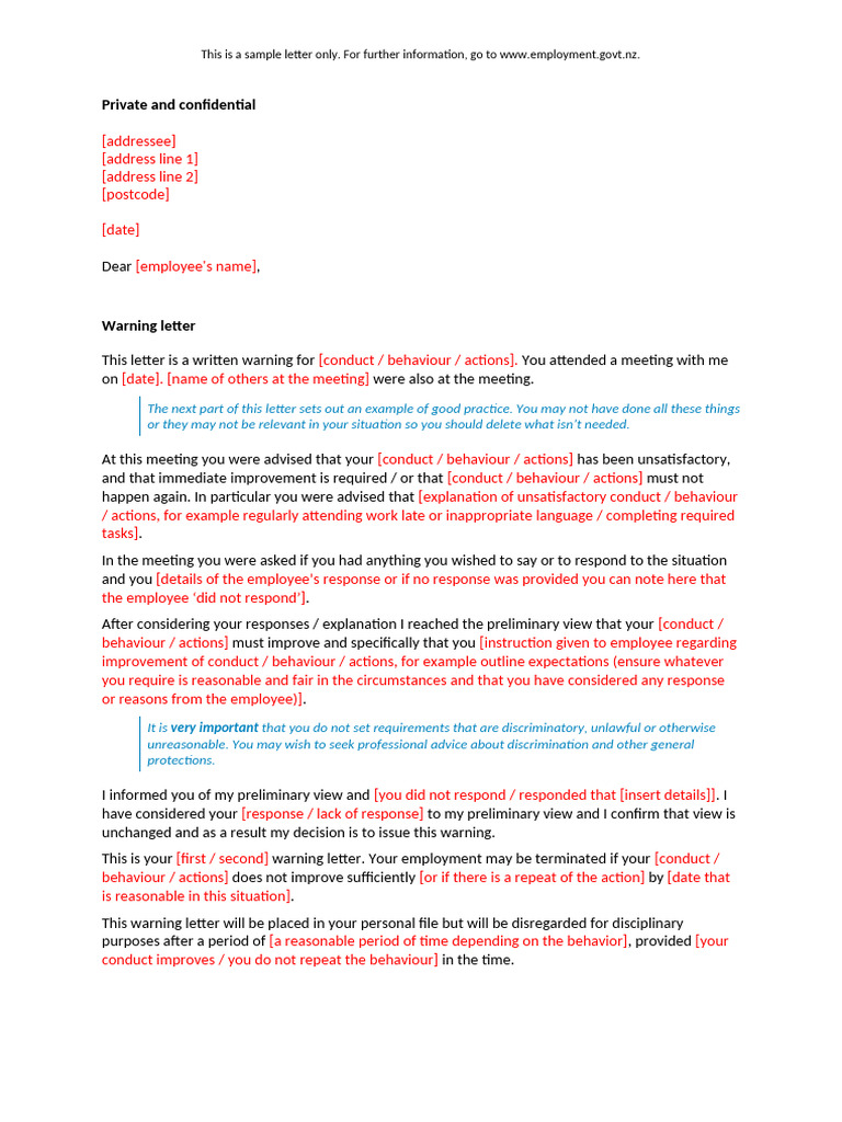 Sample Letter Warning | PDF | Justice | Crime & Violence