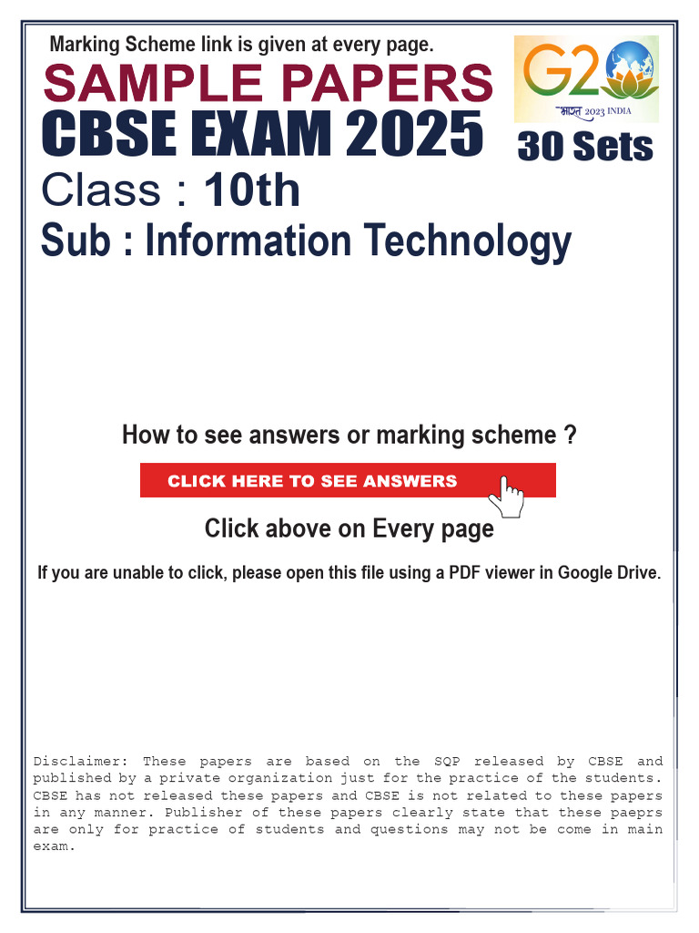 30 Sample Papers IT | PDF | Databases | Spreadsheet