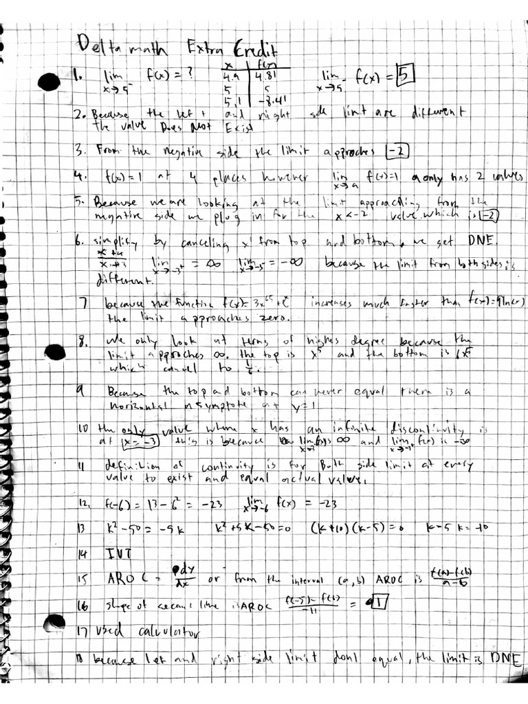 Delta Math Work 8 Pages | PDF