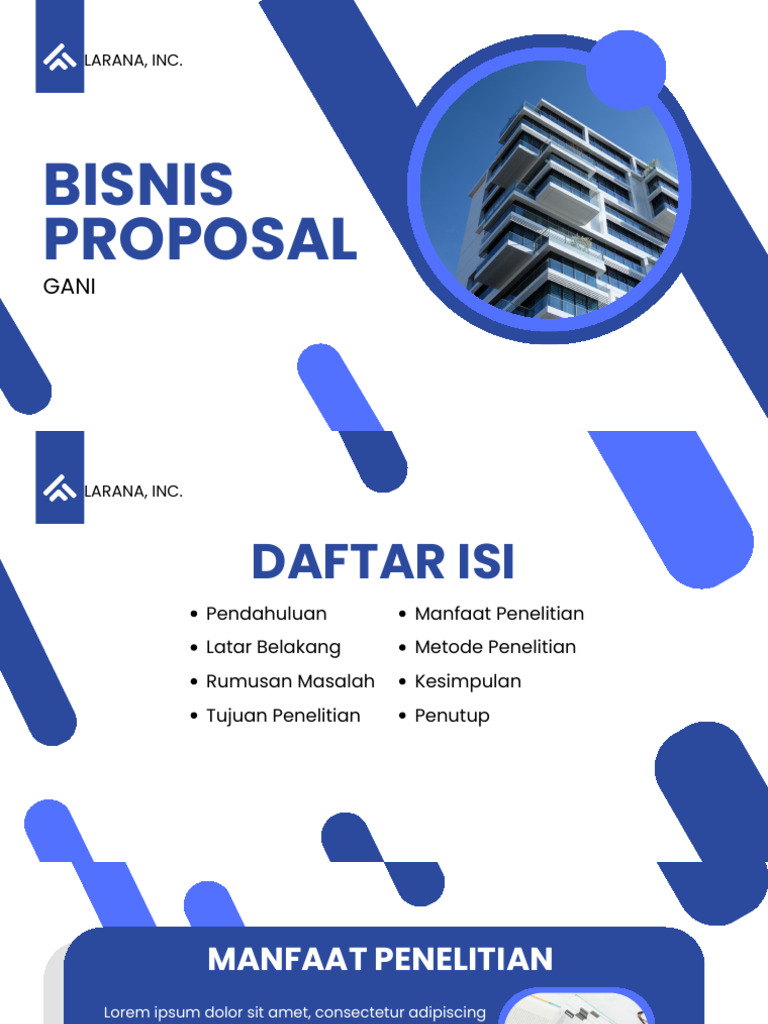 Putih Dan Biru Modern Proposal Bisnis Presentasi (1) | PDF