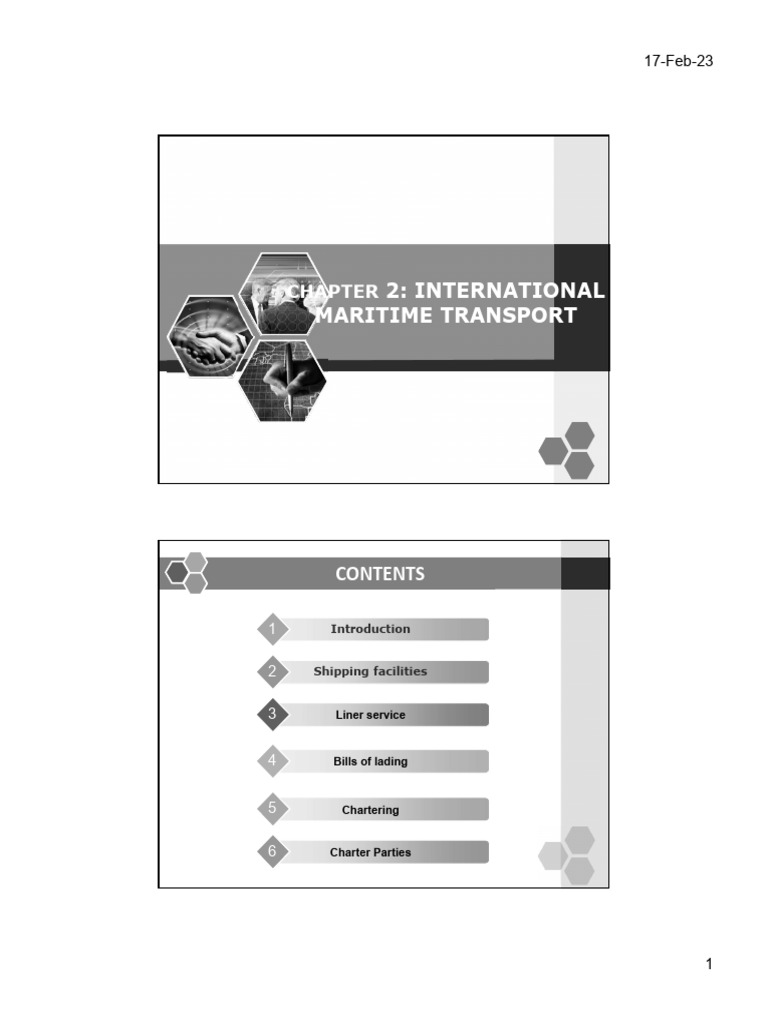 Chap 2a - Introduction To Shipping New | PDF | Oil Tanker | Cargo