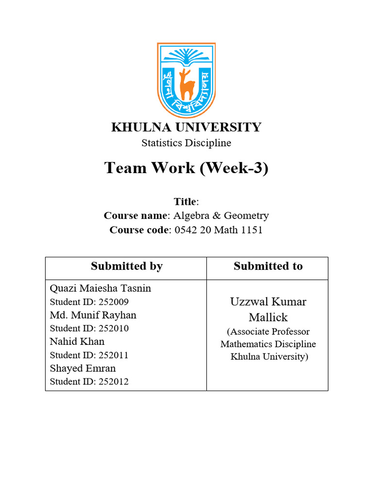 3.Week 3 Assignment by Nahid | PDF | Multiplication | Rational Number