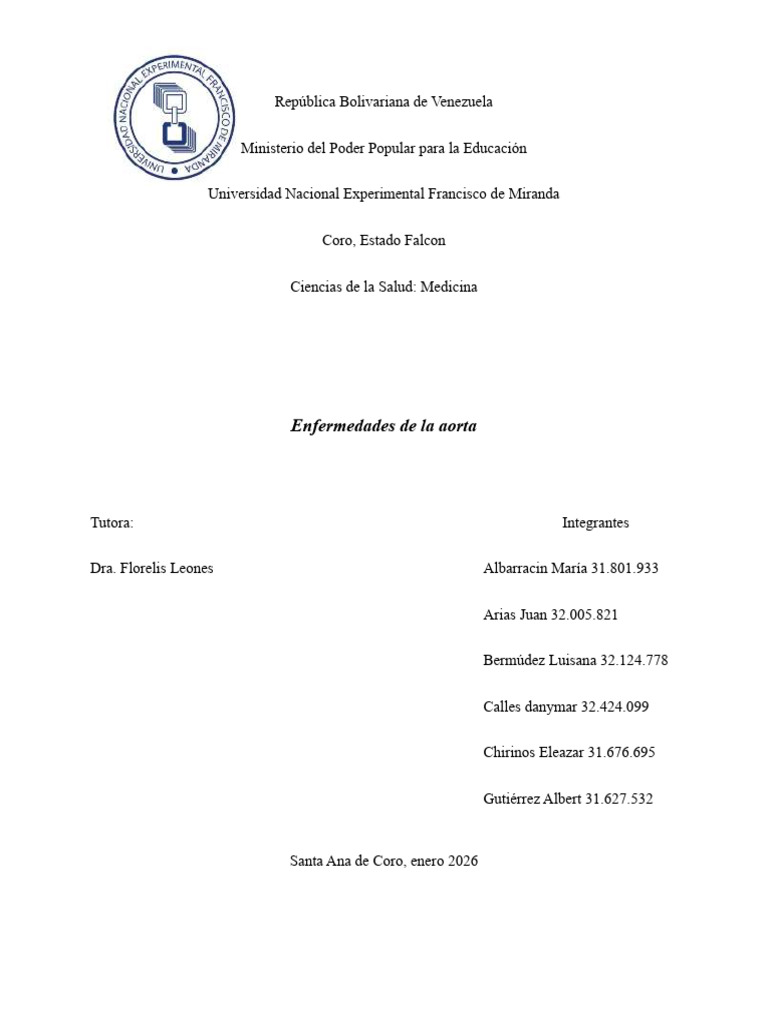 enfermedades de la aorta | PDF | Aorta | Aterosclerosis