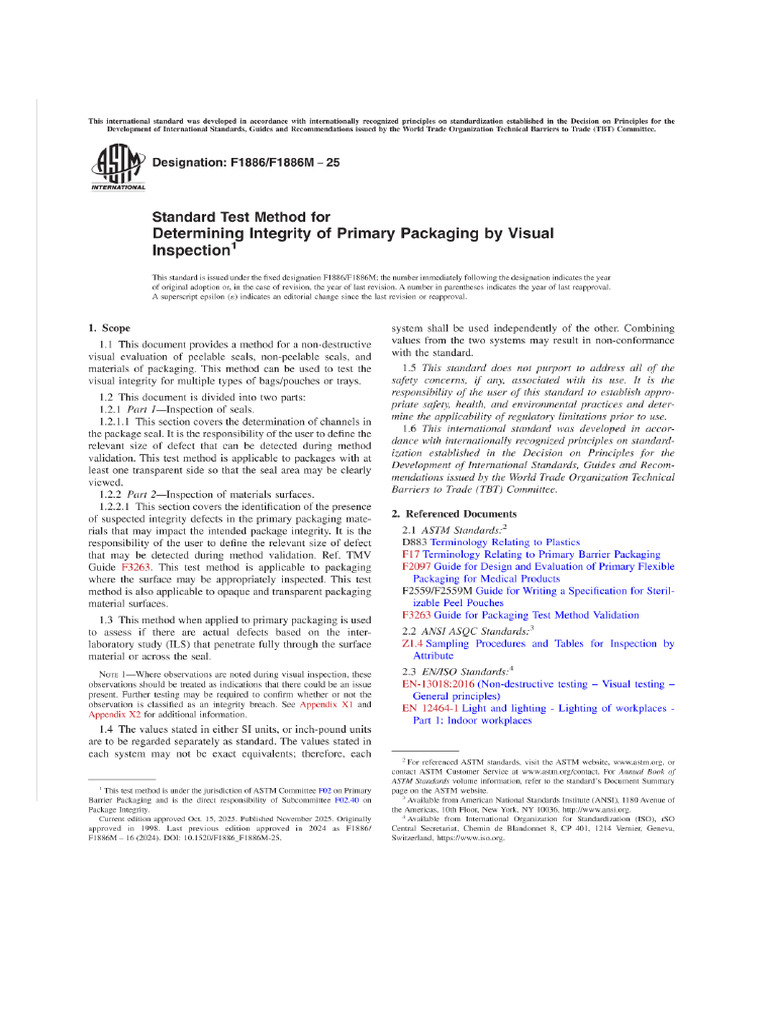 Astm F1886 F1886M-25 | PDF