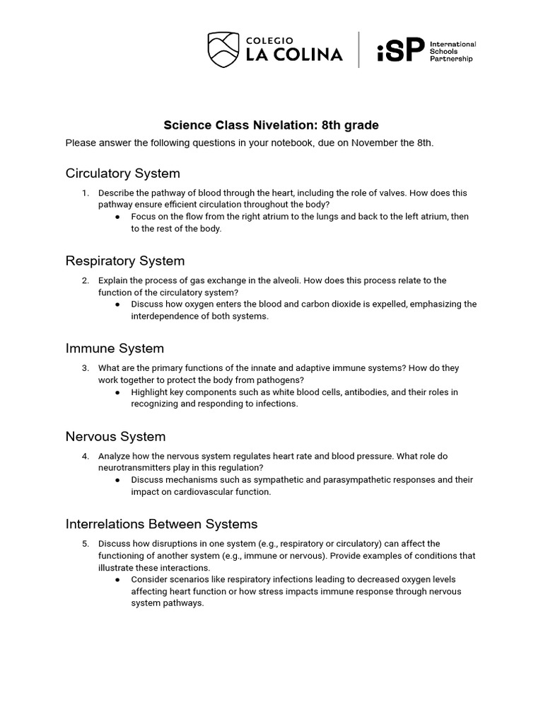 Science Class Nivelation - 8th Grade - Documentos de Google | PDF