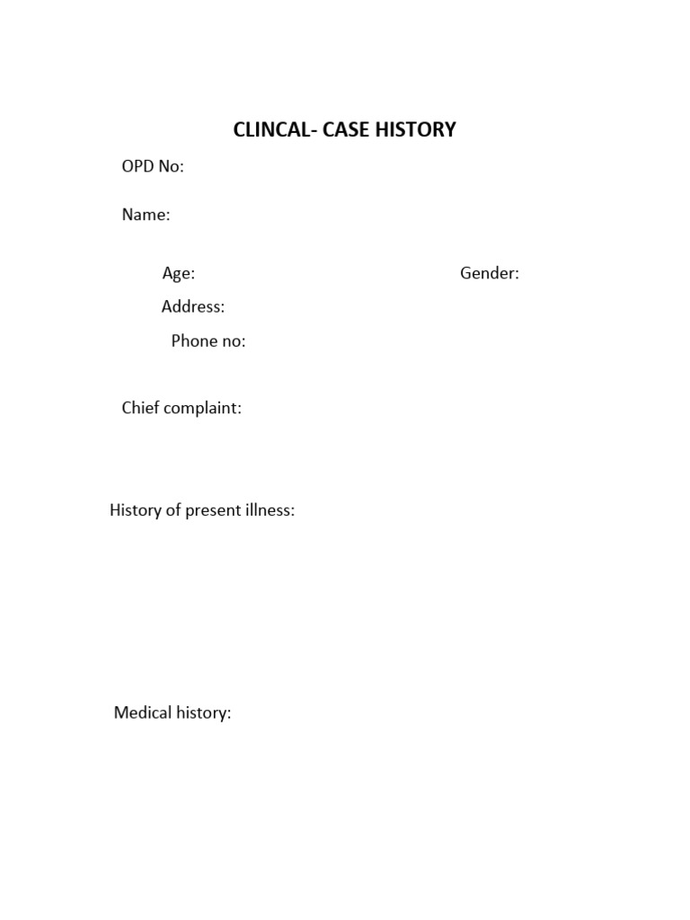 Case History | PDF