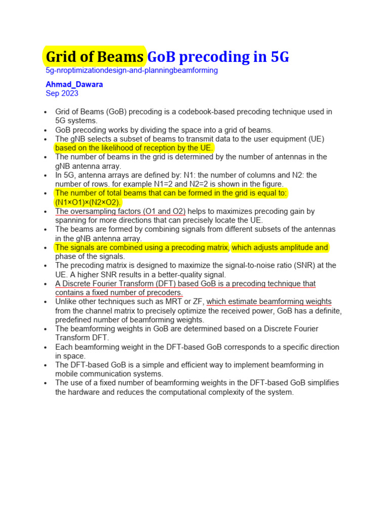 5G Beams Precoding | PDF