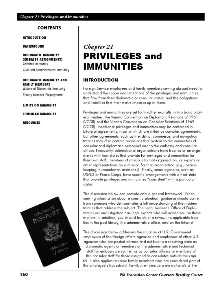 Diplomatic and Consular Immunities | PDF | Consul (Representative ...
