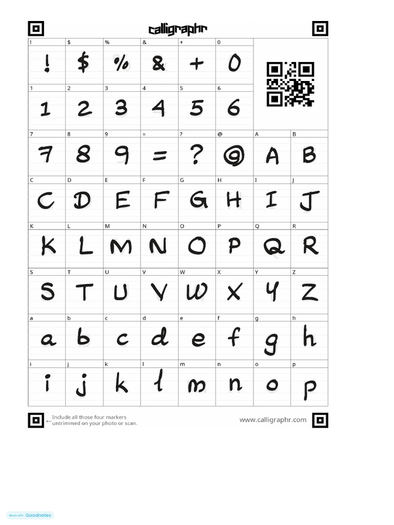 Calligraphr Template | PDF