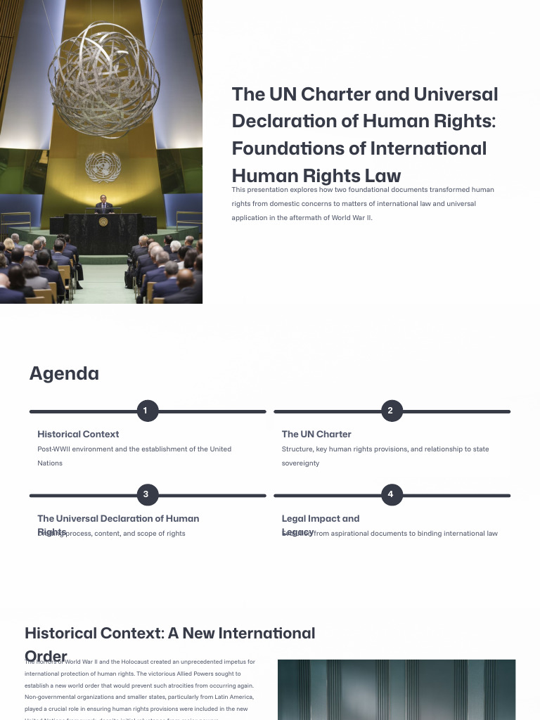 The UN Charter and Universal Declaration of Human Rights Foundations of ...
