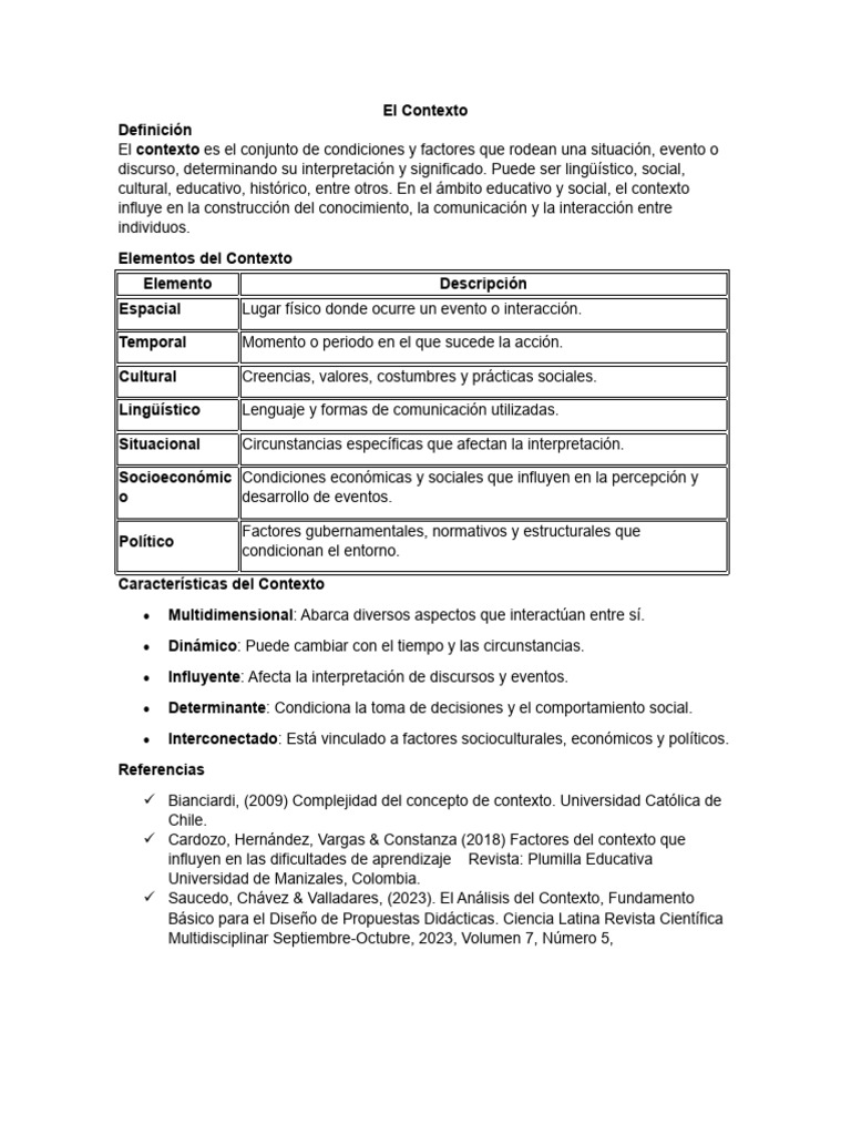 El Contexto | PDF