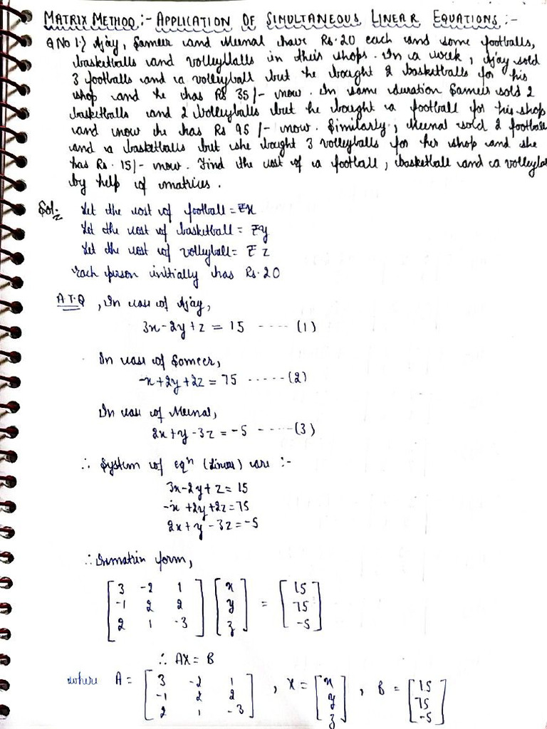 Matrix Method | PDF