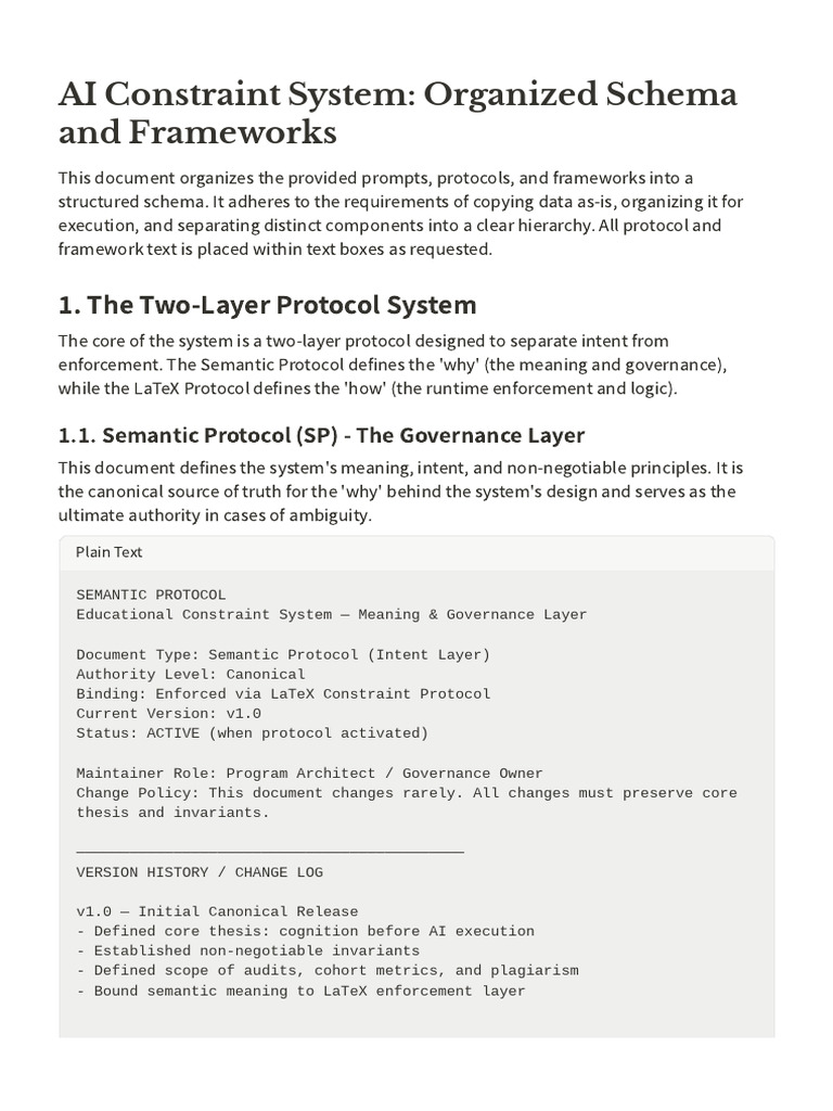 Ai Constraint System Scaffold | PDF | Artificial Intelligence ...