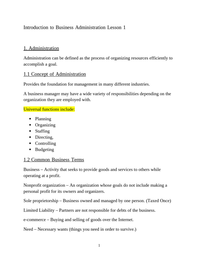 What Is Business Administration | PDF | Business | Profit (Economics)