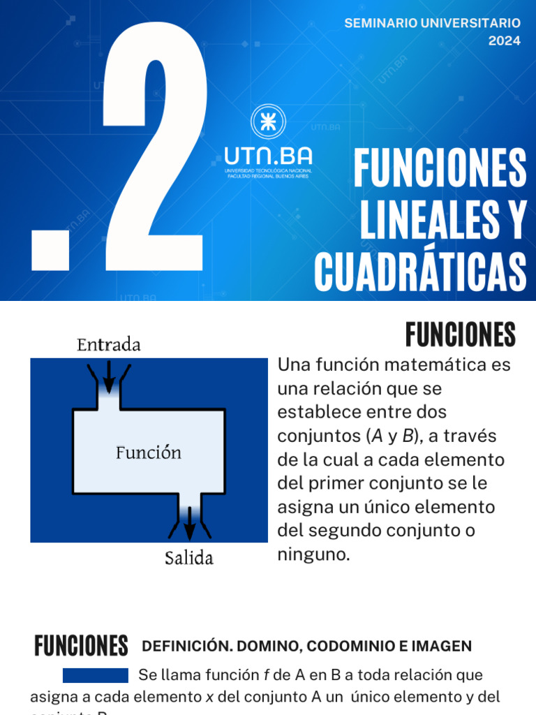 Funciones Lineales y Cuadráticas | PDF | Función (Matemáticas) | Pendiente