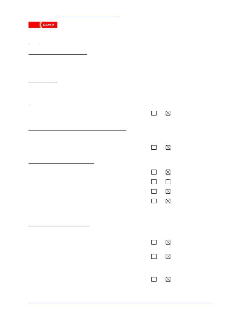 Check Sheet Dealer Standards - Kiev Avers Centre | PDF