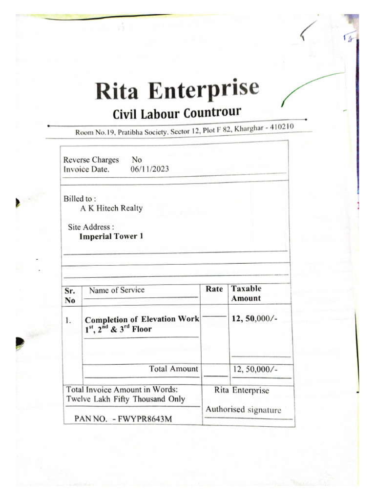 Non GST Invoice Format | PDF