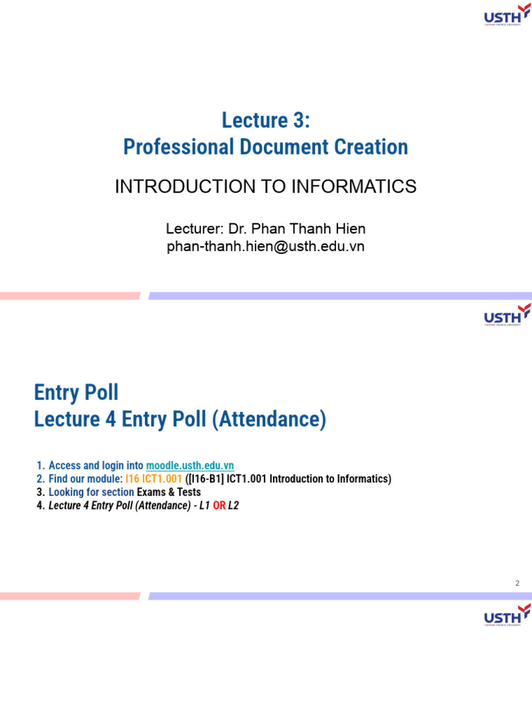 ICT1.001 Lecture 4_ Professional Document Creation | PDF | Computing