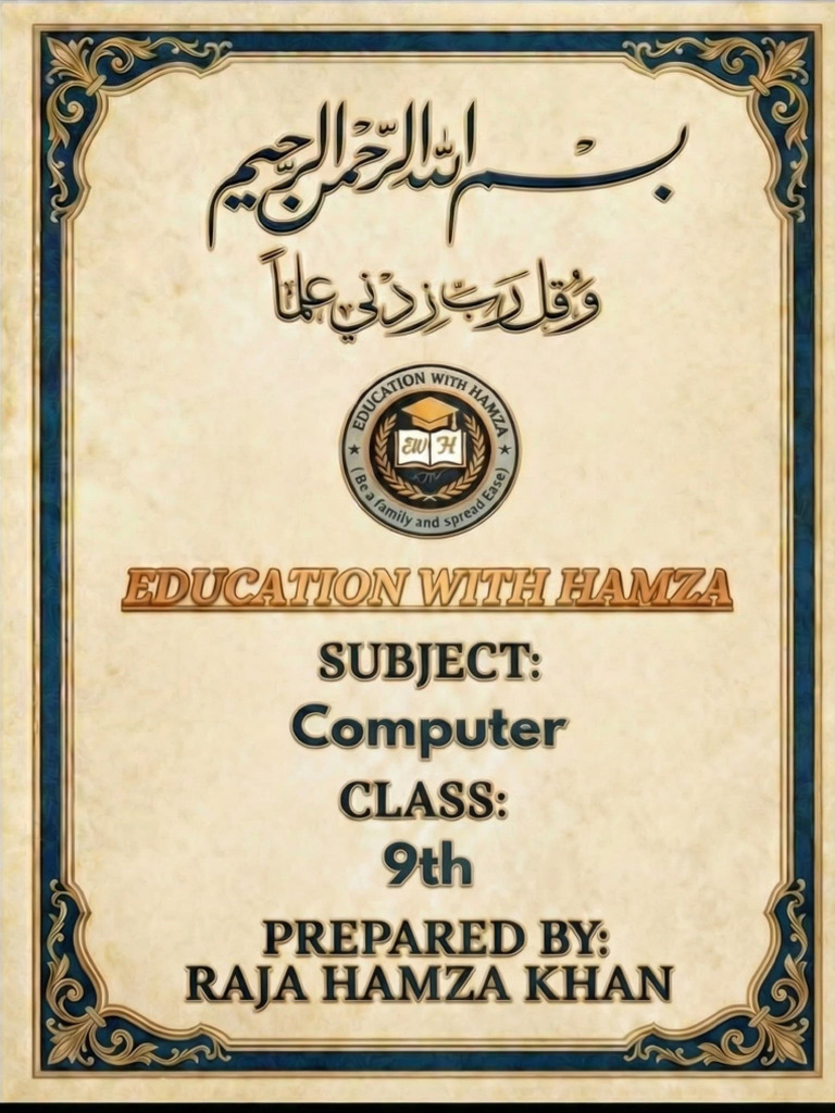 Computer Class 9th Full Book | PDF | Computer Data Storage | Html